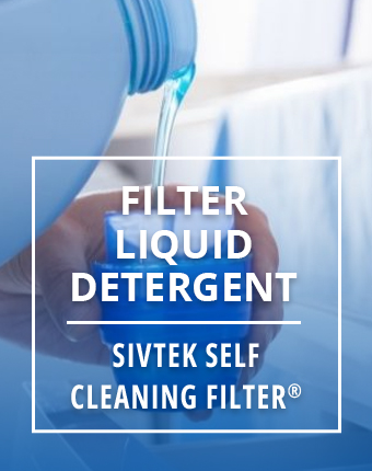 Self Cleaning Filter for liquid detergent